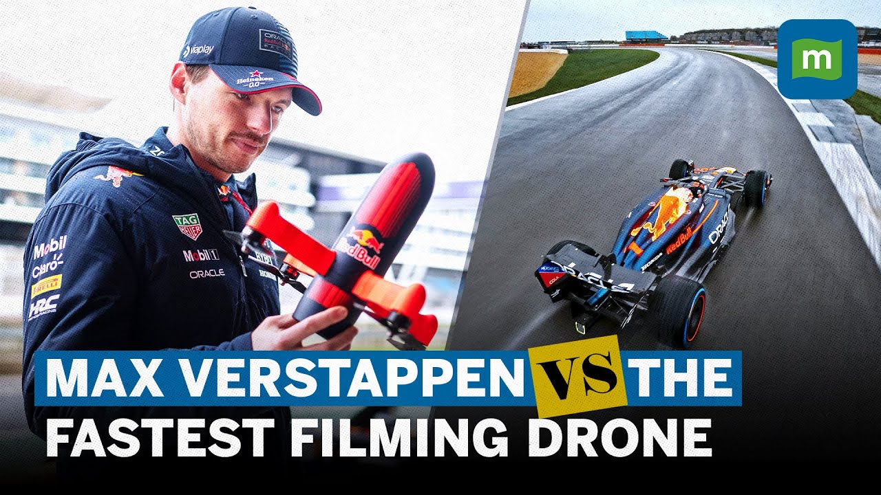 F1 World Champion Max Verstappen Races World's Fastest Filming Drone in ...