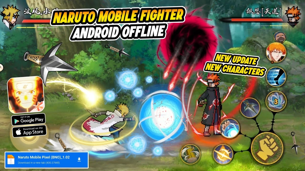 Update! NARUTO MOBILE FIGHTER OFFLINE (Pixel) - New Characters (Android ...