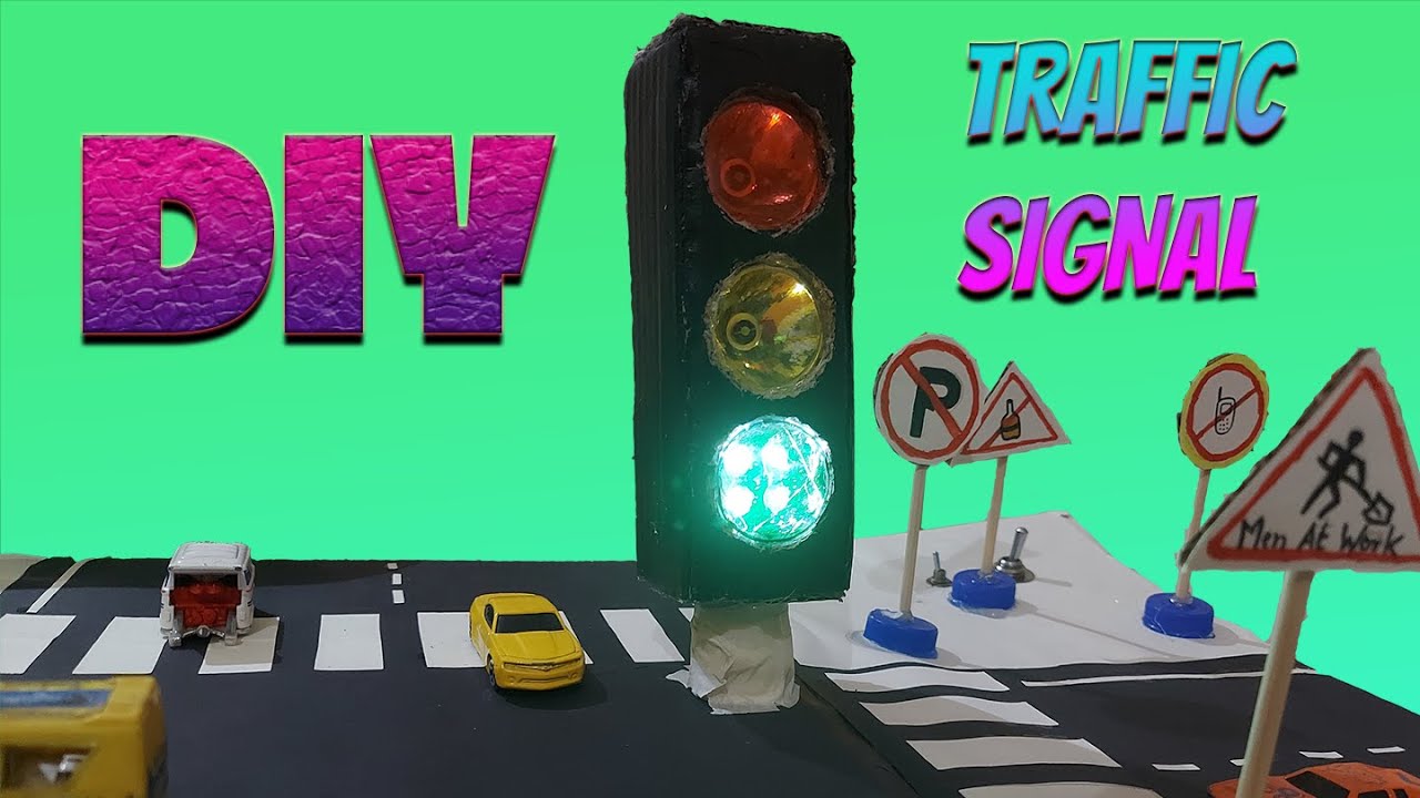First prize winning - Traffic Lights Model Project for SR KG - YouTube