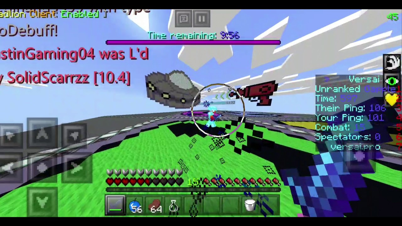 6 CPS Minecraft PE Player PVP - YouTube