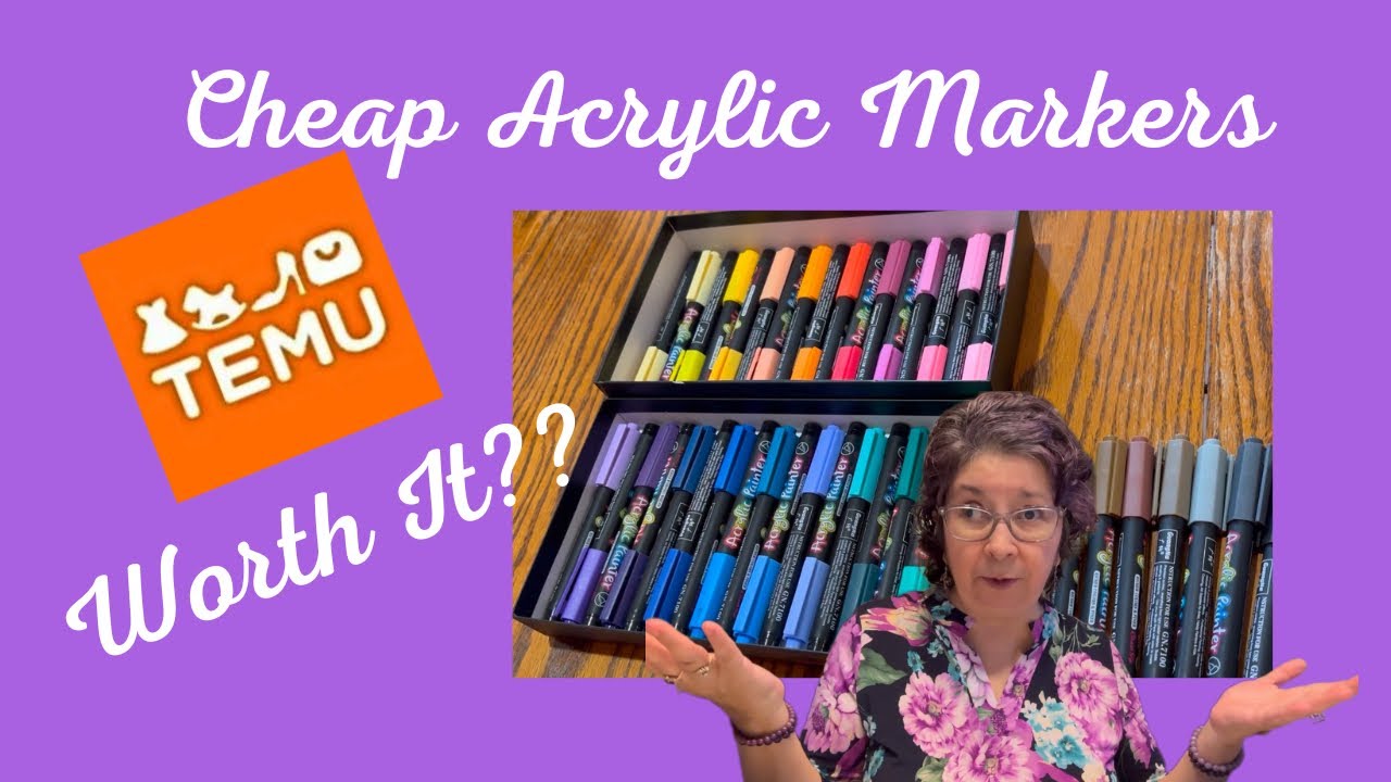 Cheap Temu Acrylic Markers | Are They Worth It? - YouTube