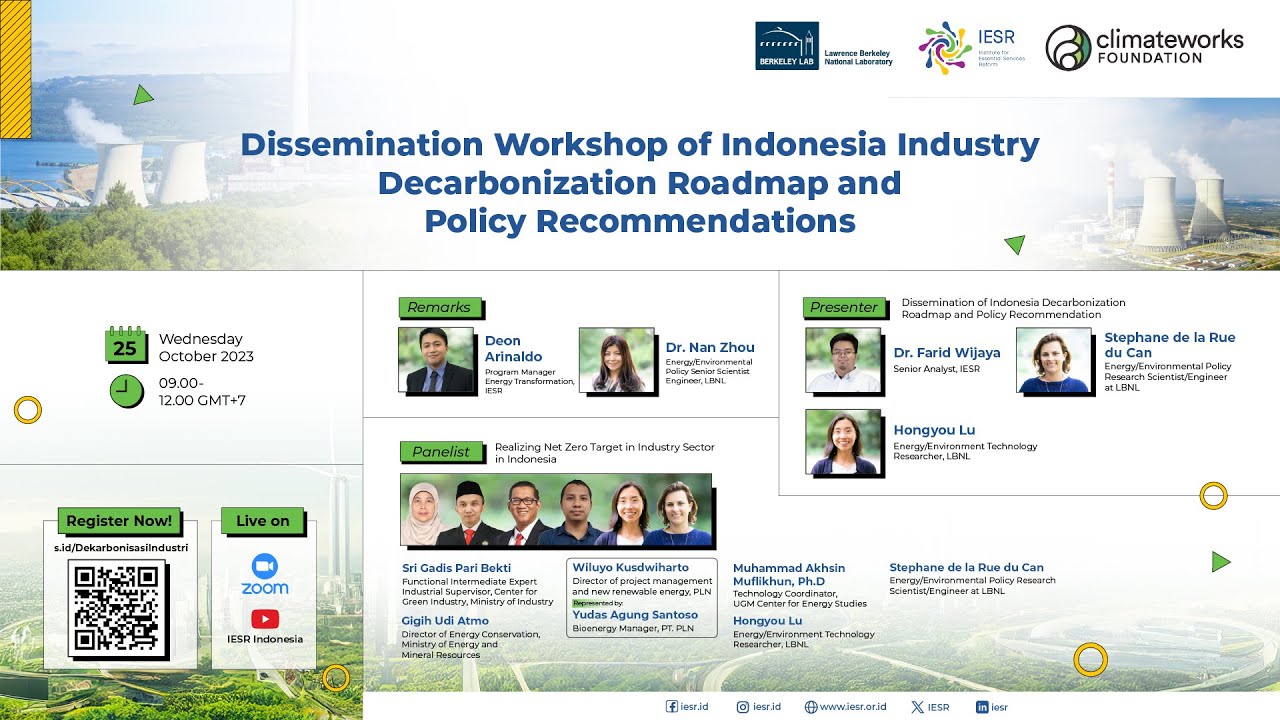 Dissemination Workshop of Indonesia Industry Decarbonization Roadmapand ...