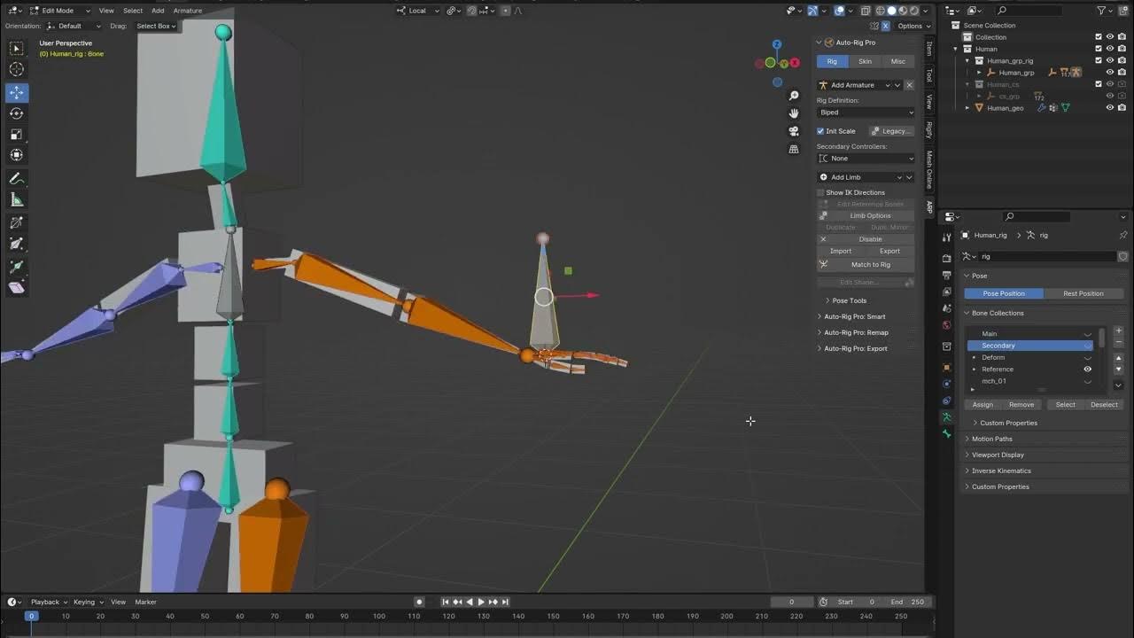 Auto-Rig Pro: Rig Library - Add Custom Bones in Blender 4 - YouTube