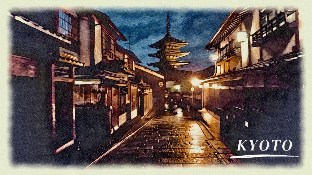 Walking in the rain at night in Japan（Kyoto,Higashiyama District）4K ...