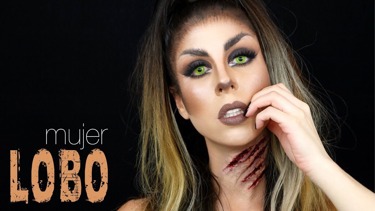 🐺 MUJER LOBO • WEREWOLF HALLOWEEN MAKEUP TUTORIAL - YouTube