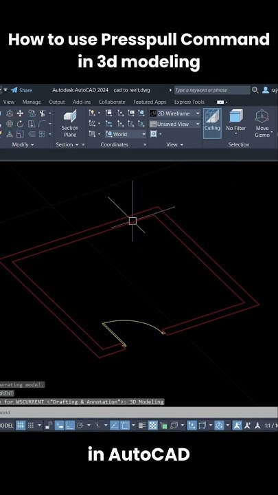 How to use the Presspull Command in AutoCAD for 3D modeling #shorts #autocad #3dmodeling - YouTube