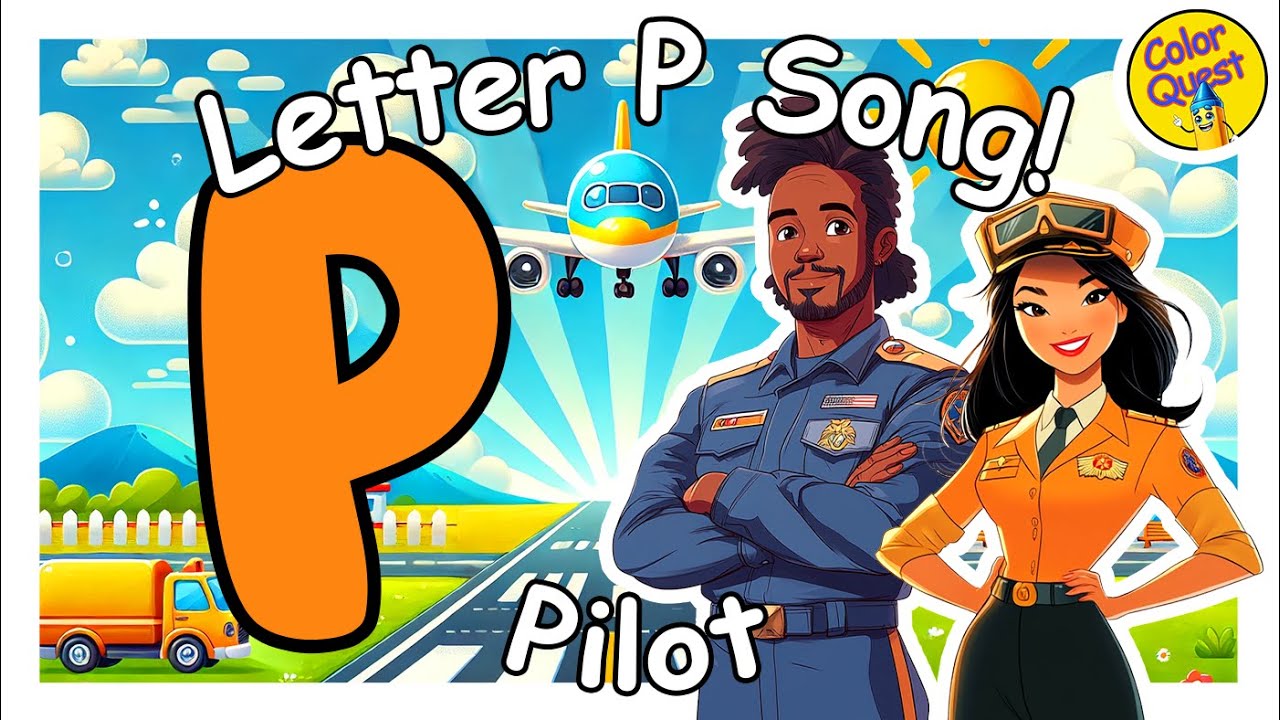 ABC Song for Kids! Learn the Letter P with Pilots! Fun Educational ...