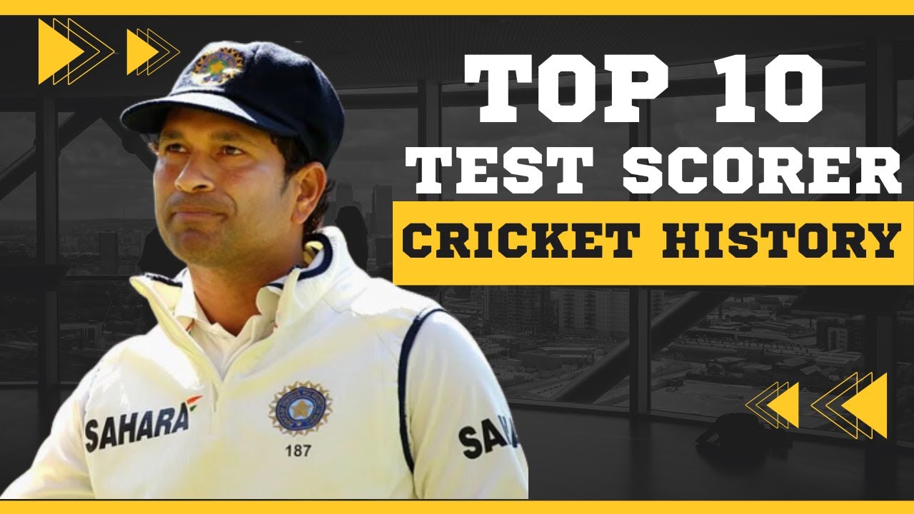 Cricket || Most Runs In Test Cricket || Top 10 Leading Test Run Scorers ...