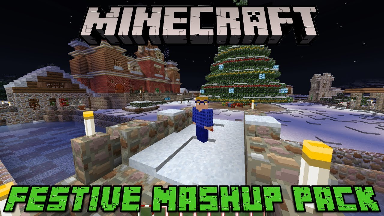 Reviewing the Festive mashup 2016 pack in Minecraft - YouTube