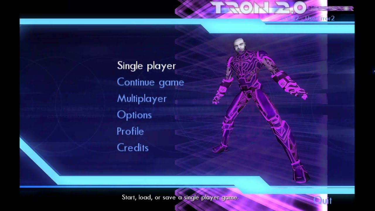TRON 2.0 - User Error v1.1: Parts 1 and 2 (Menu Animation Test) (1080p ...