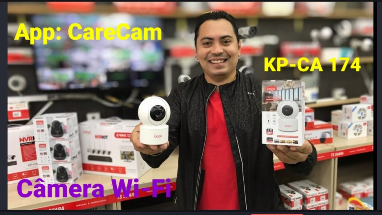 Como configurar câmera Wi-Fi KP-CA 174 da ípega aplicativo: CareCam pro ...