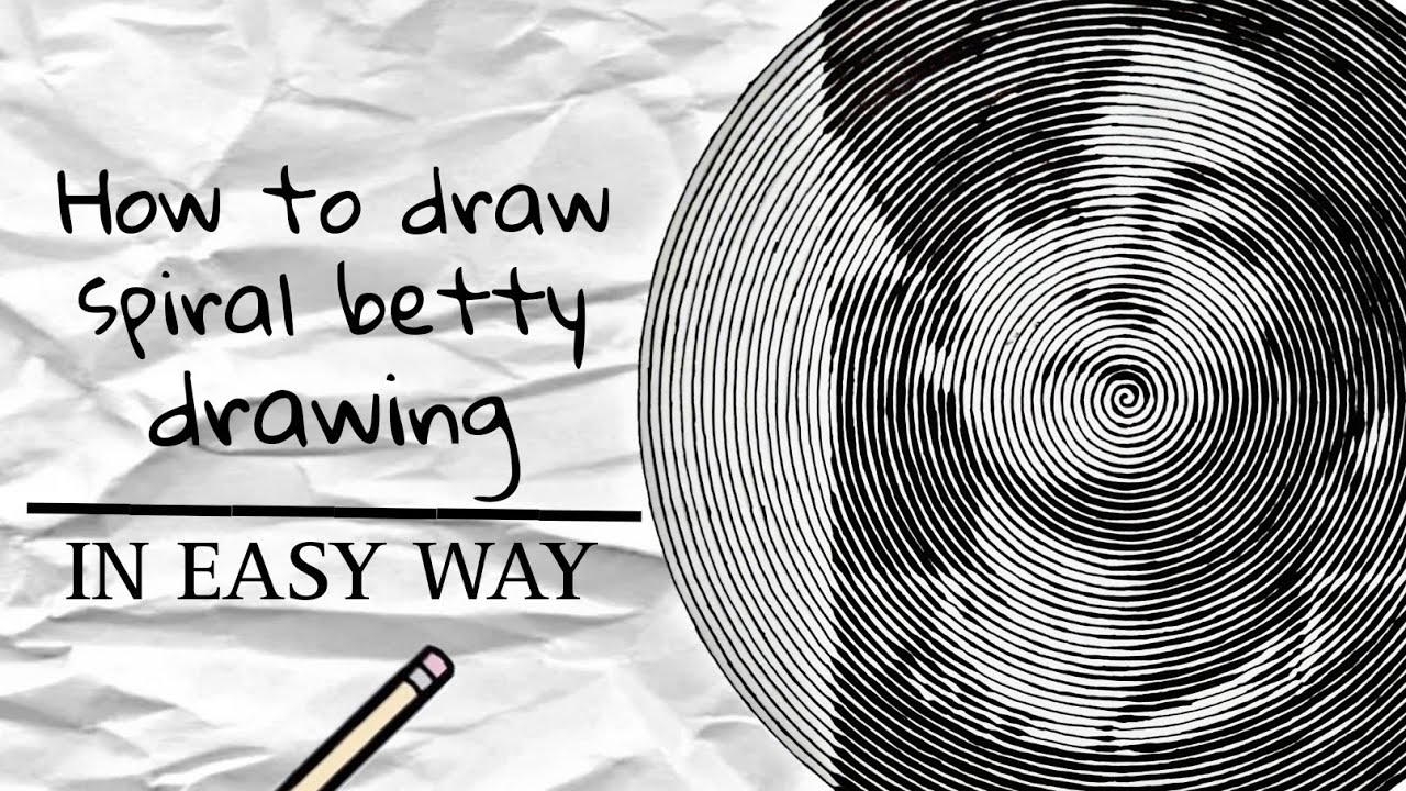 How to draw spiral betty drawing - YouTube