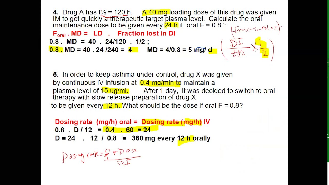 pharmacokinetics practice questions - YouTube