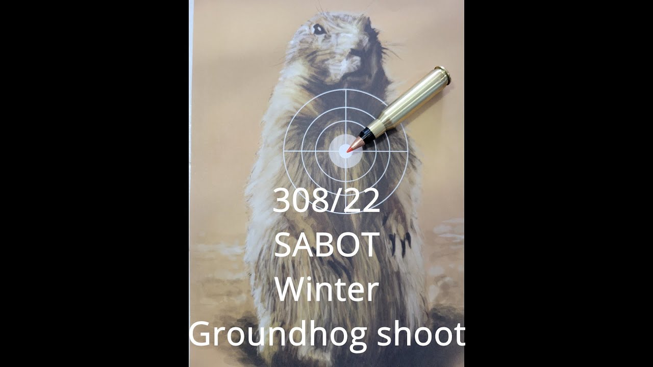 308 to 22 SABOT Winter Groundhog shoot! - YouTube