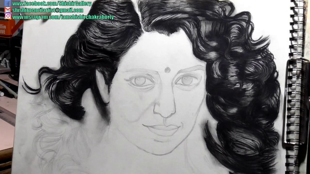 HOW TO DRAW OPEN HAIR (FEMALE) | STEP BY STEP | | कैसे स्केच करें बालों ...