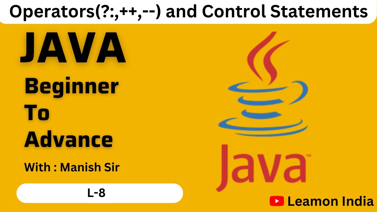 Java L-8 : Ternary, Increment-Decrement operator#java#javaprogramming# ...