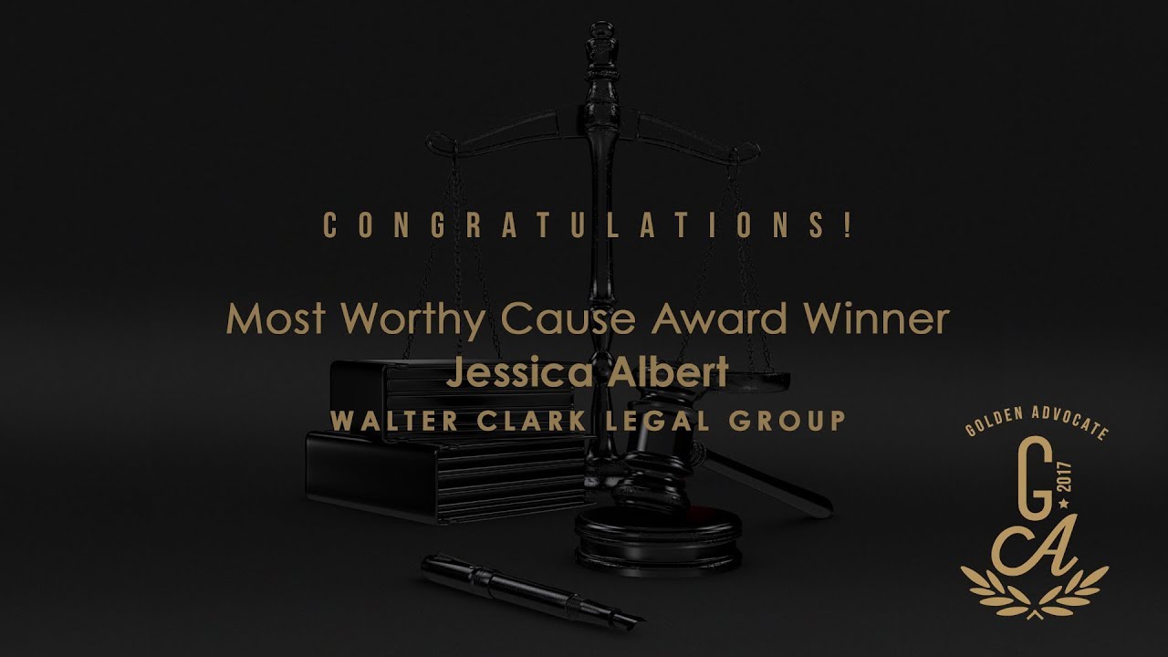 Golden Advocate - Attorney Jessica Albert _ The Most Worthy Cause Award ...
