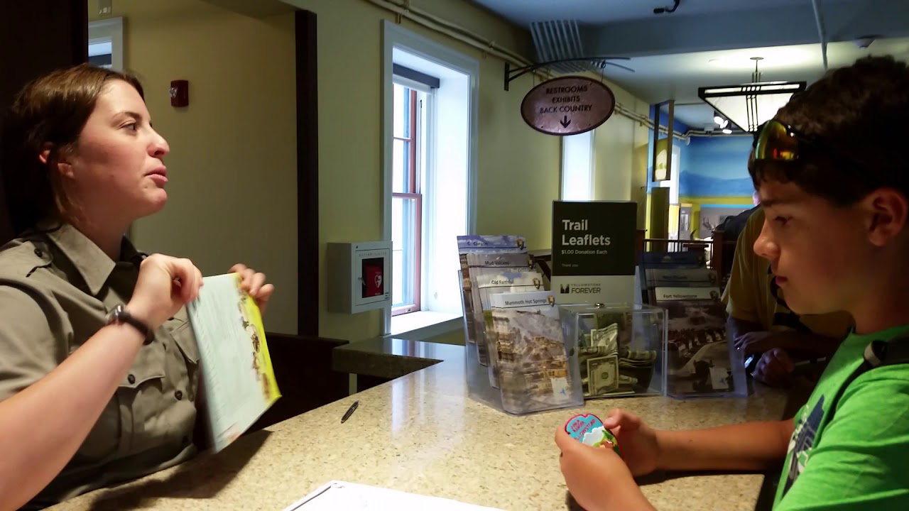 Bryce's Junior Ranger oath at Yellowstone - YouTube