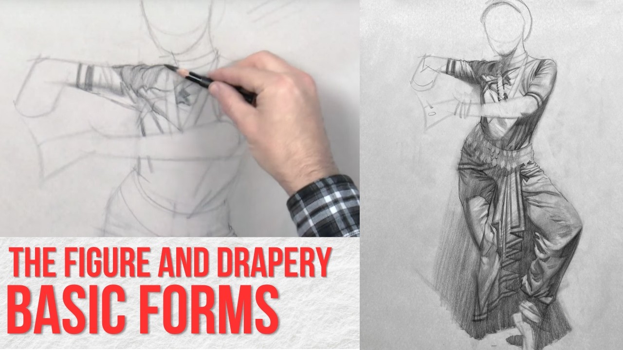 How to Draw Clothing Folds in Charcoal - YouTube