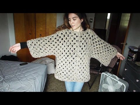 Making A Hexagon Granny Square Sweater - YouTube
