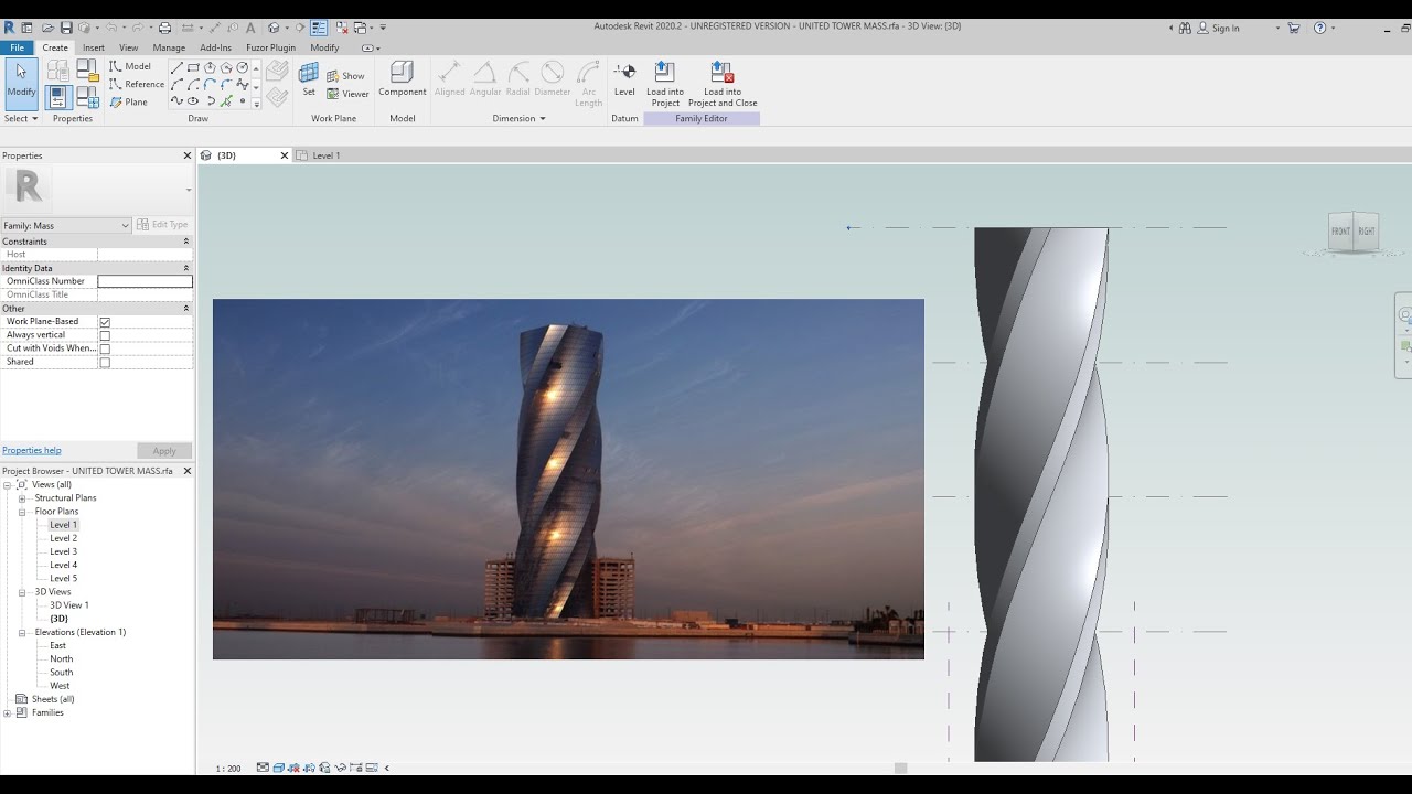 Creating Twisted Building in Revit (United Tower - Bahrain) - Part 1 ...