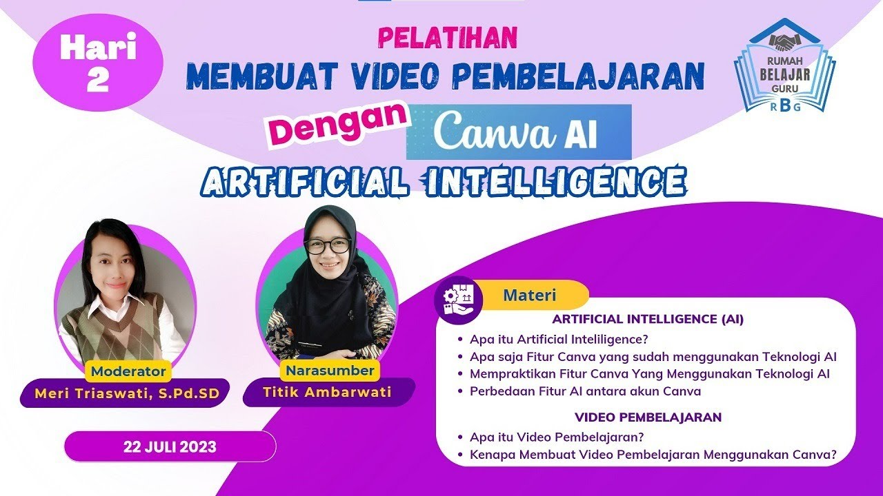 Day 2 Pelatihan Membuat Video Pembelajaran dengan Teknologi Artificial ...