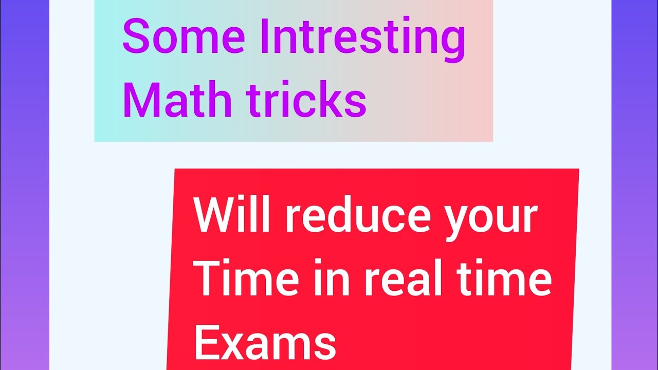Simple math tricks - YouTube