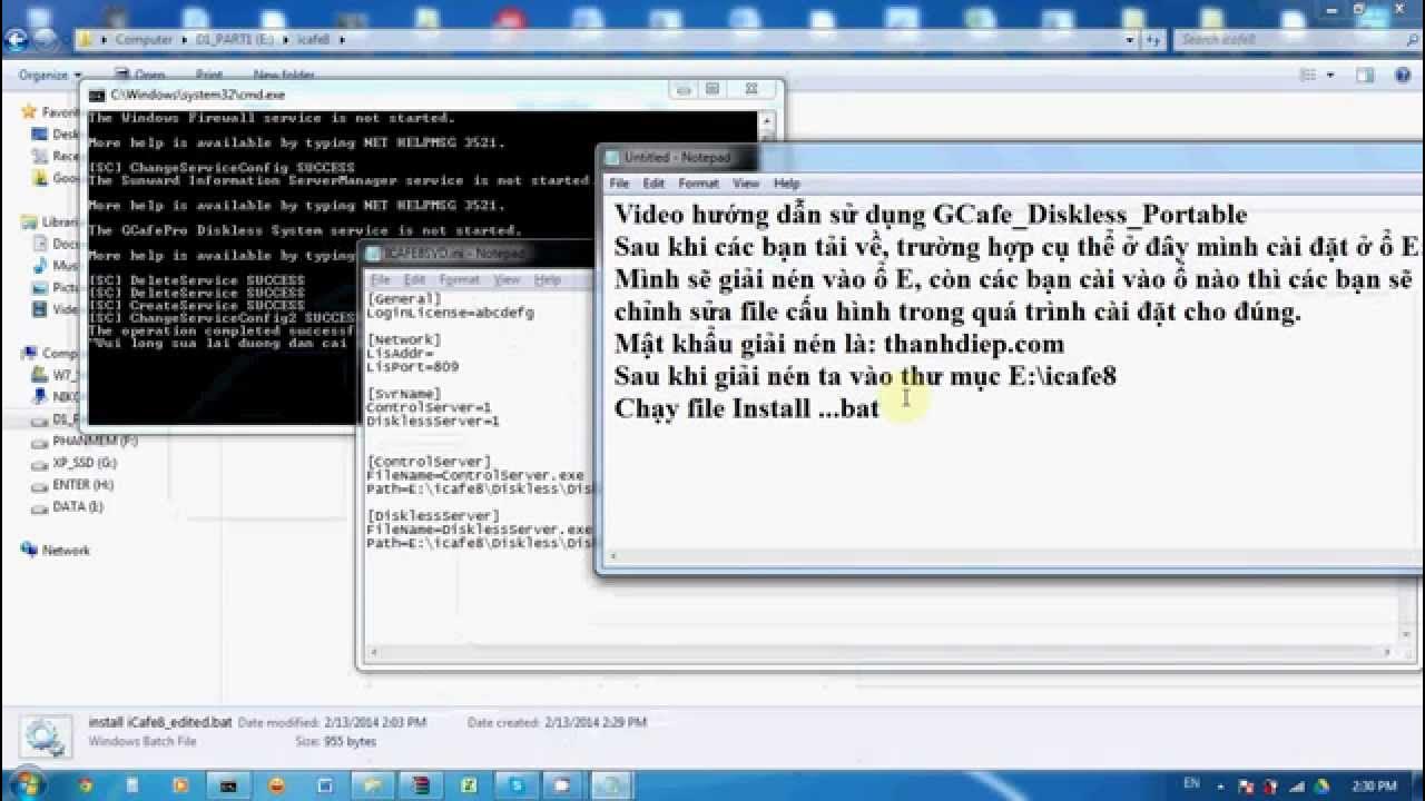 GCafe Icafe8 Diskless Portable Setup from thanhdiep com - YouTube