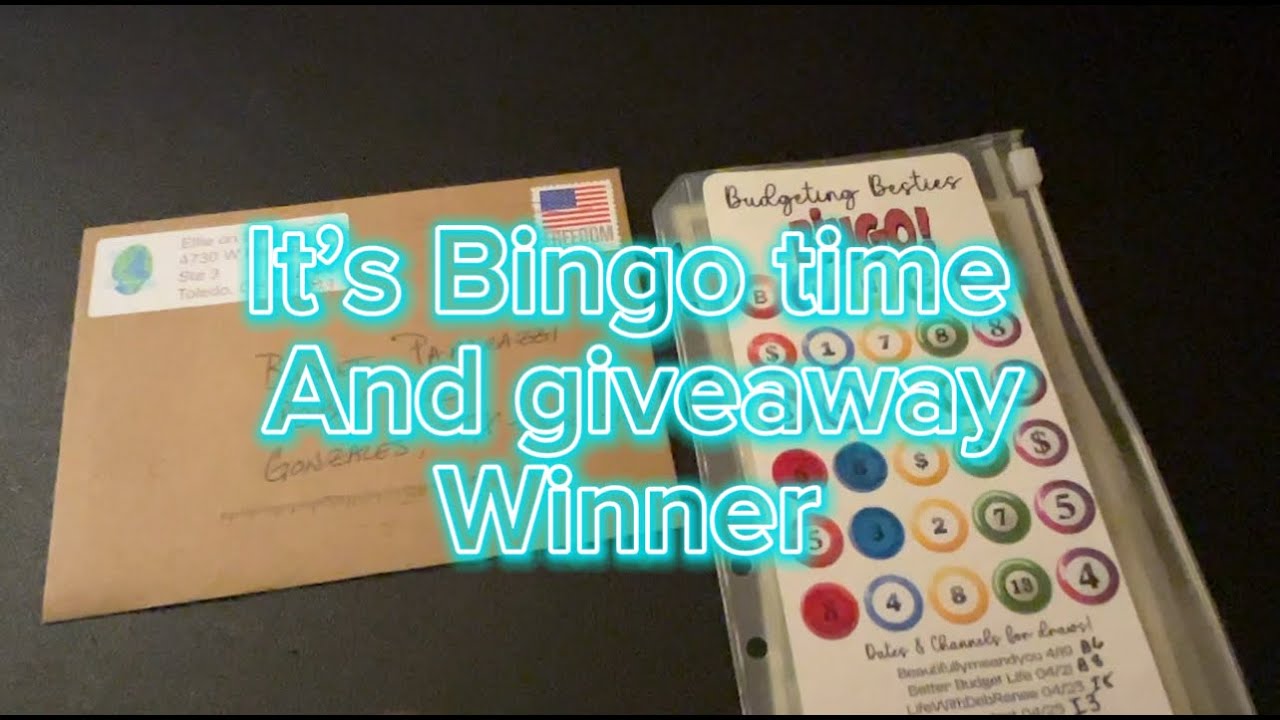 Budgeting Besties Bingo time and Giveaway Winner - YouTube