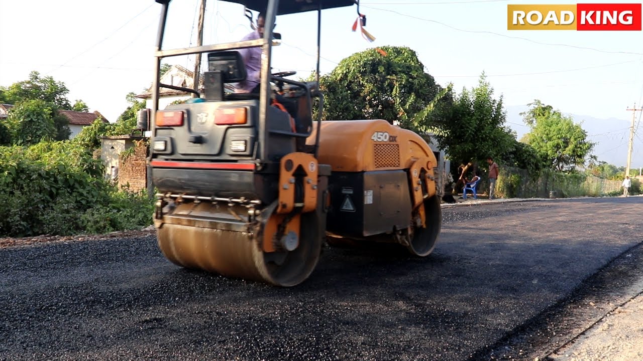 CASE 450 DX Double Drum Roller, Paving Machine Working - Dozer Video ...