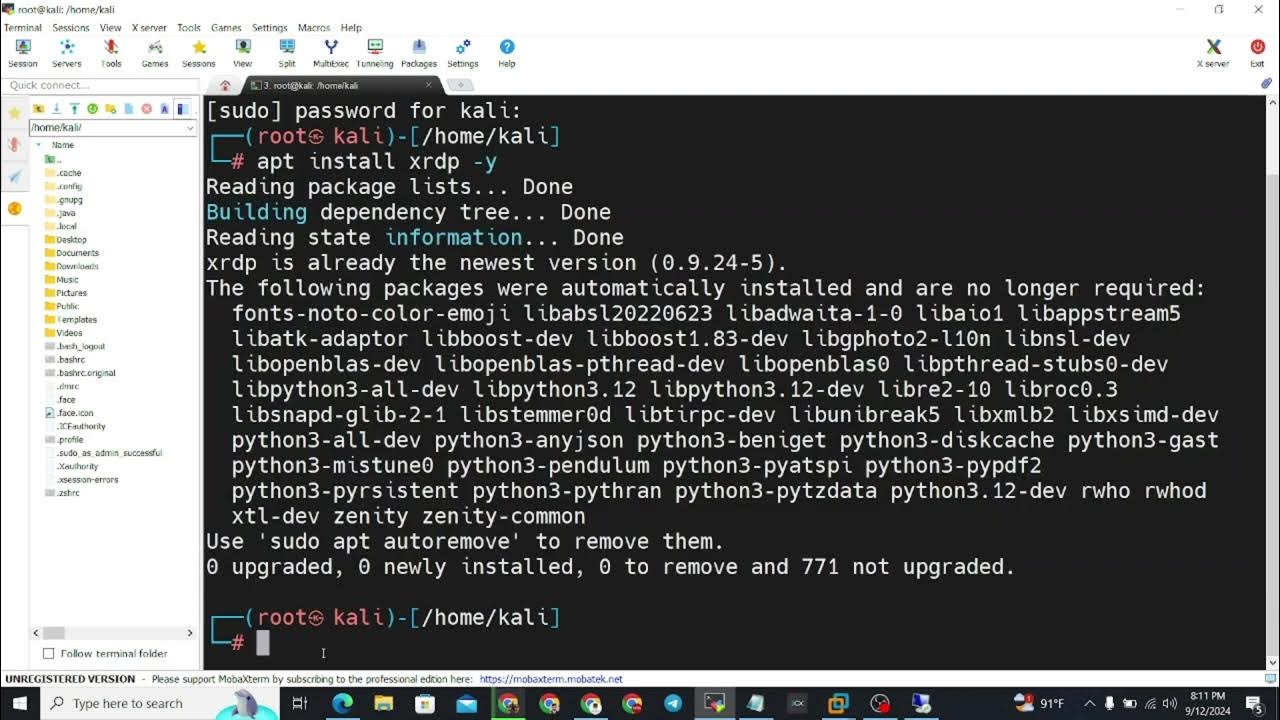 How to Setup Remote Desktop in Kali Linux Using XRDP - YouTube
