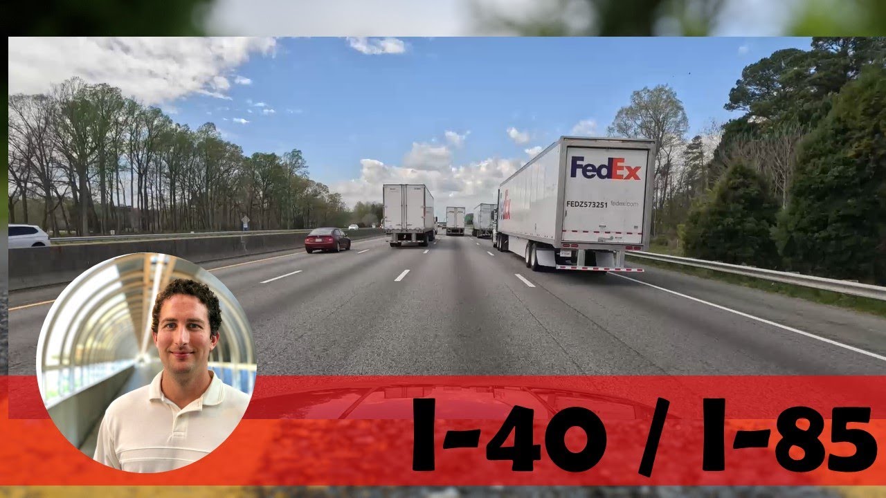 Driving from Exit 145 on I-40 West / I-85 South in Graham, NC to Exit ...