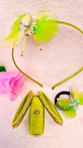 DIY Customized Butterfly Hairband & Silk Thread Bangles for a Birthday ...