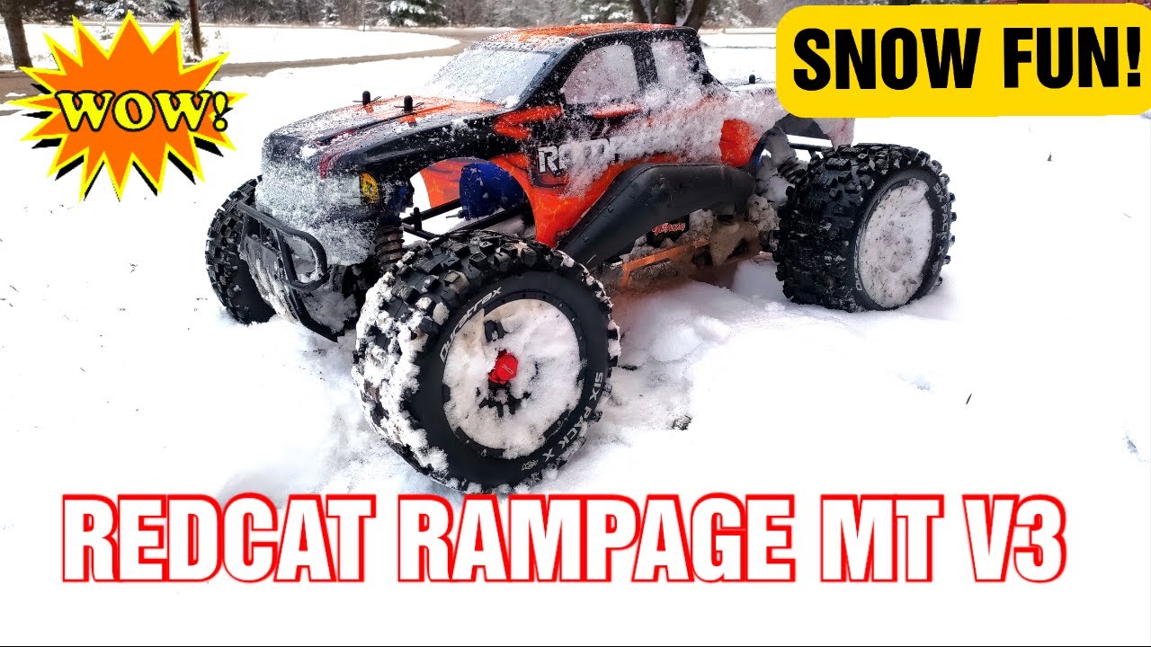 REDCAT RAMPAGE MT V3 RC MONSTER TRUCK SNOW RIP - YouTube