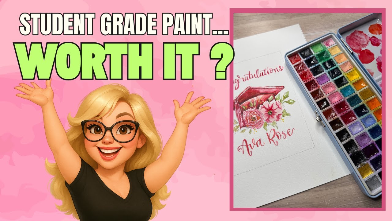 Pink Watercolor Demo | What Happens When You Use Student Grade Paint ...