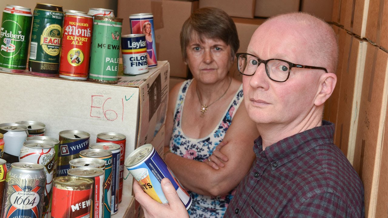 Beer Can Collector Selling Bizarre Collection - YouTube