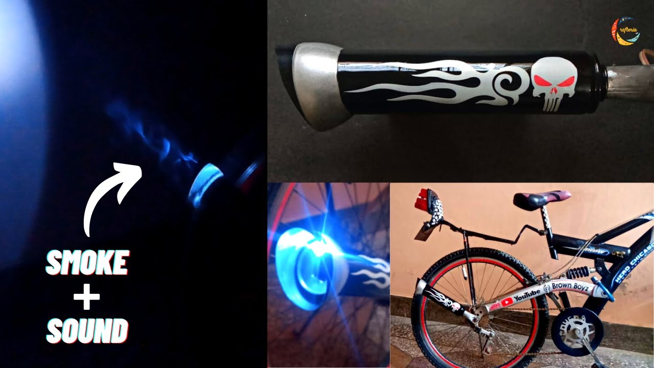Bicycle silencer || Sound + Light + Smoke 🔥 - YouTube