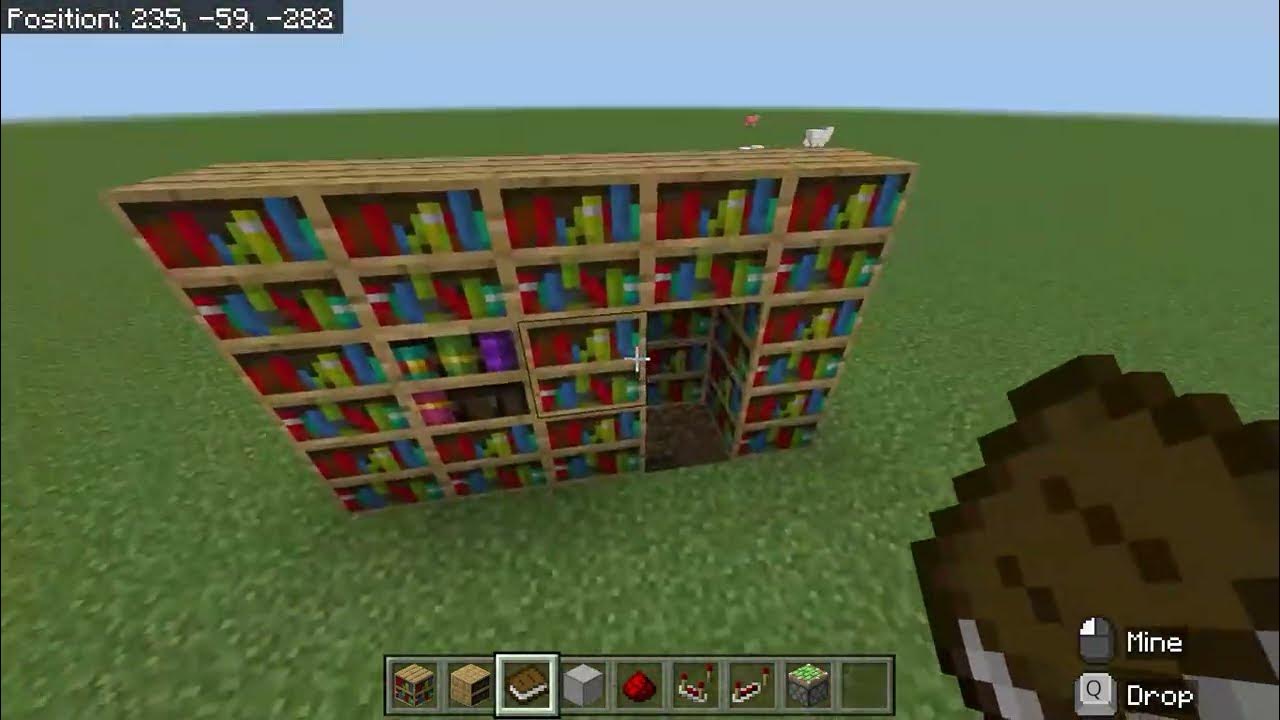 How to make a chiseled bookshelf secret entrance in Minecraft 1.20 ...