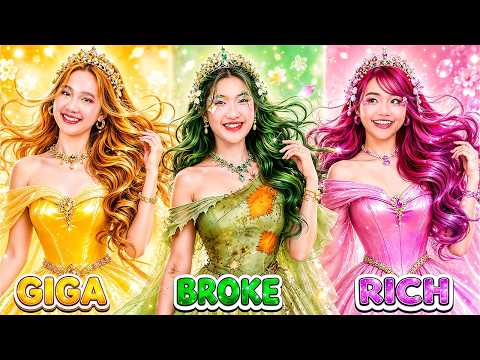 Rich Vs Broke Vs Giga Rich Girl Extreme Makeover From Ugly To Beautiful!