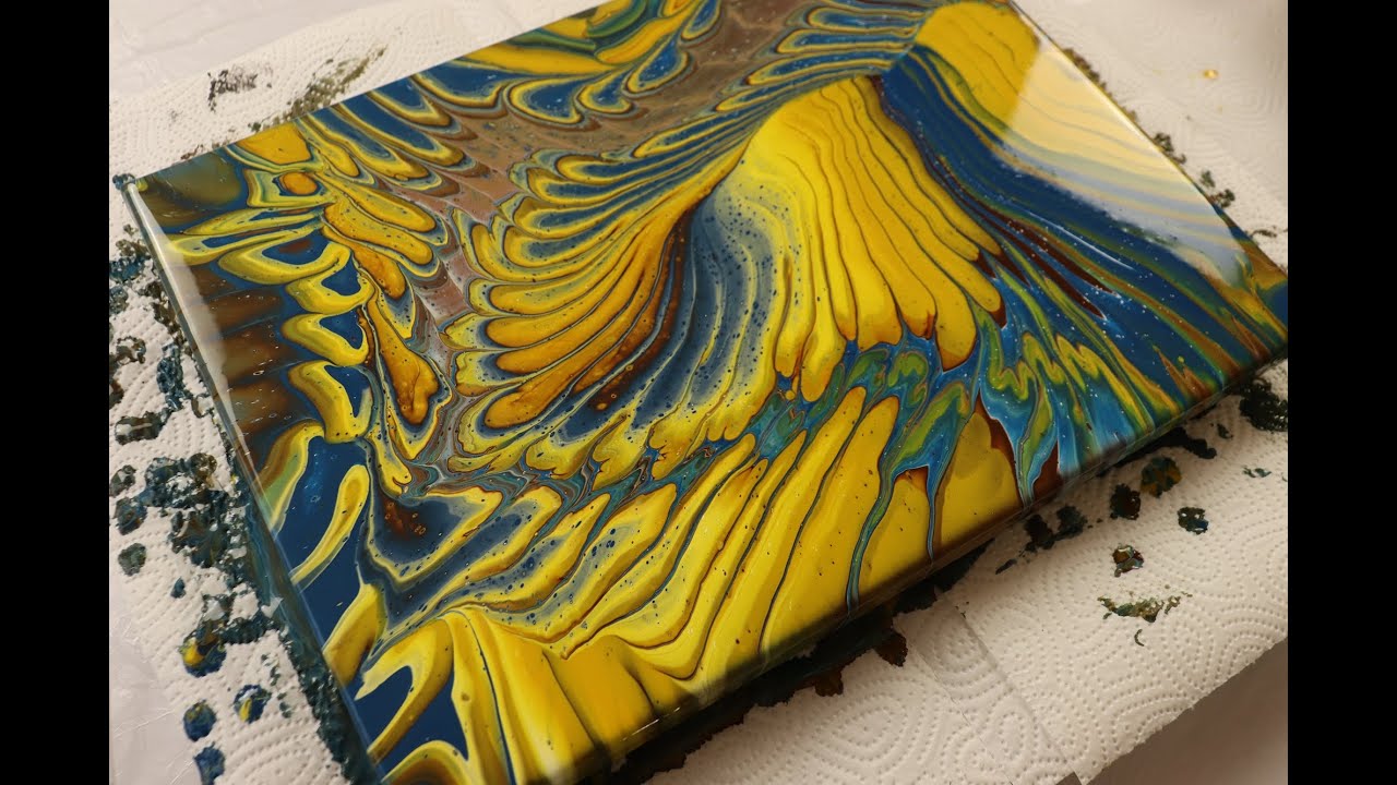 (528) acrylic painting,pouring technique,Acrylgießen 30x40cm - YouTube
