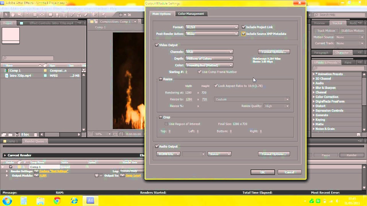 Youtube 1080p Render Settings on Adobe After Effects - YouTube
