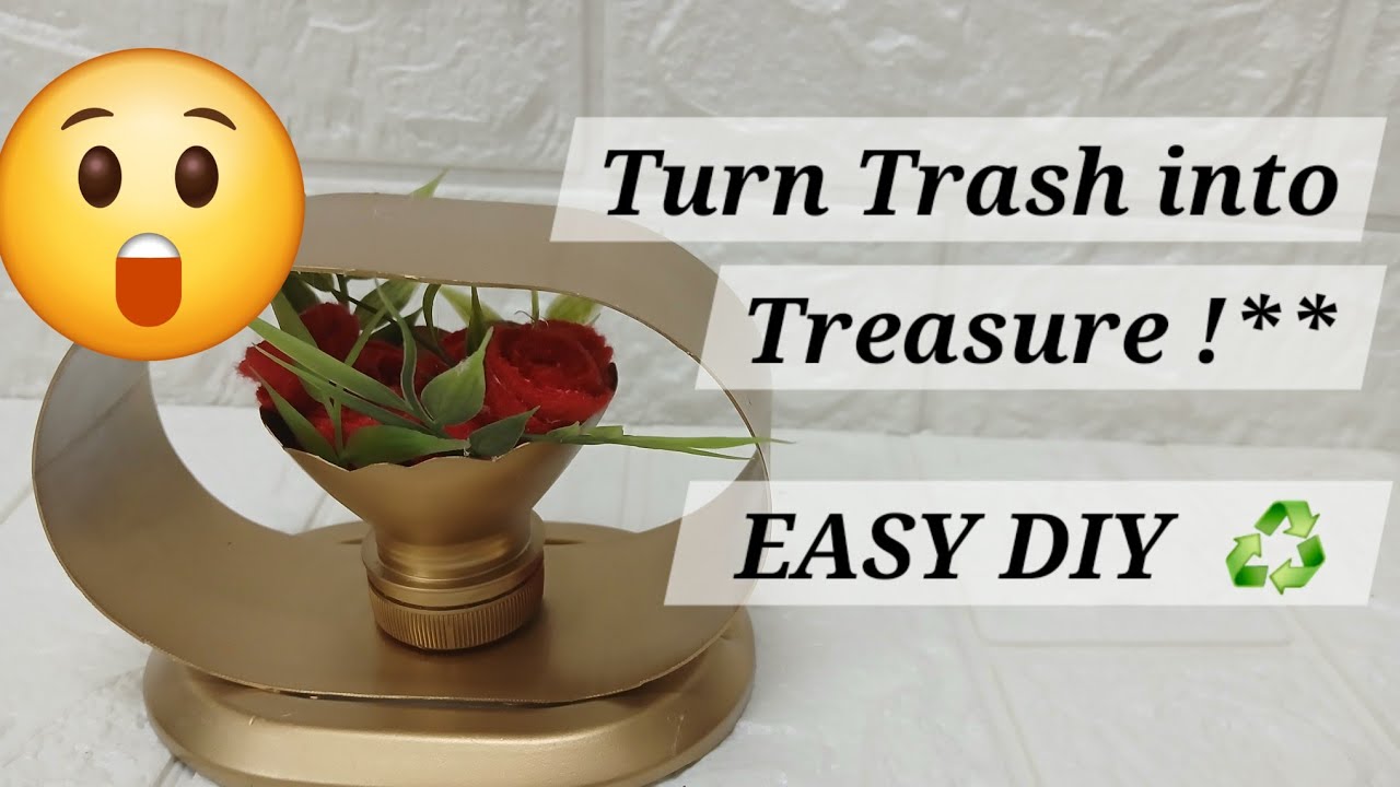 DIY Upcycle Plastic Jar Décor: Elegant Flower Vase Idea for Stylish ...