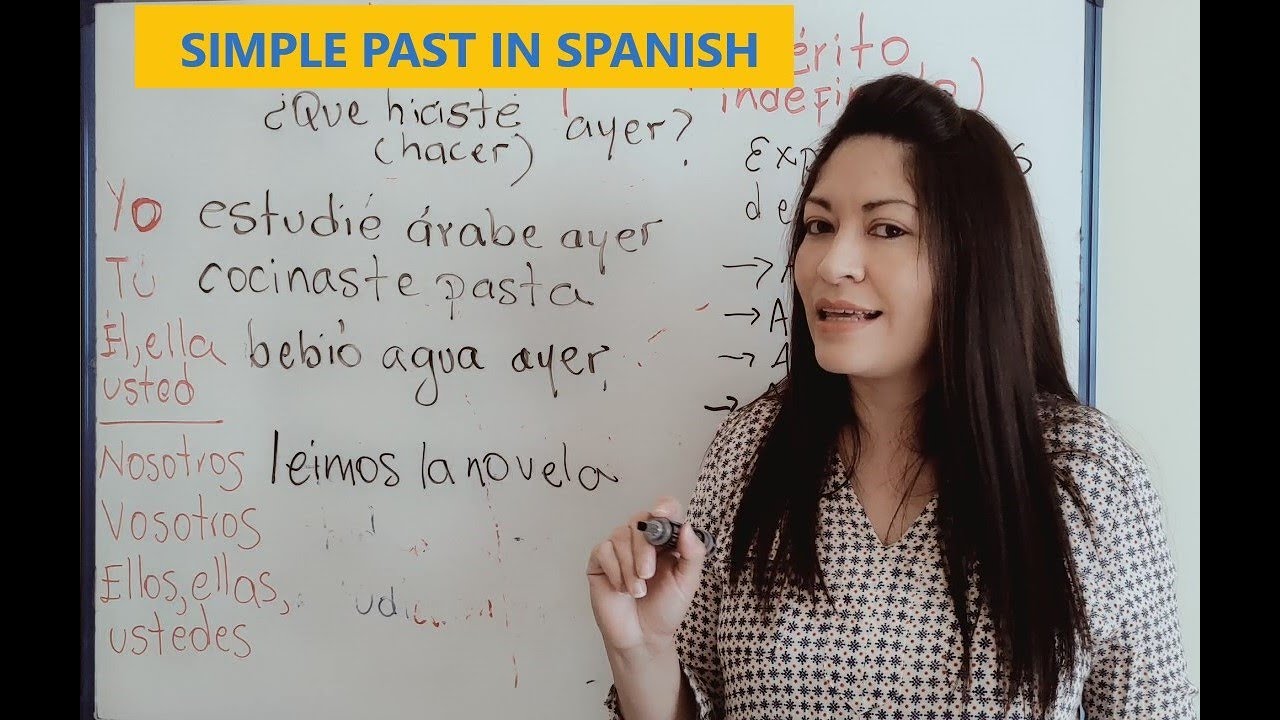 A2 level. Simple past in Spanish. Pretérito indefinido o simple. - YouTube