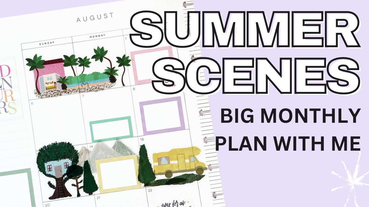 Plan With Me | Big August Monthly Happy Planner Spread | Planything ...