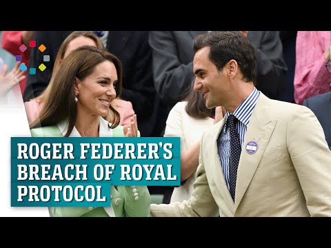 Federer's awkward encounter with Kate Middleton as he breaks royal protocol