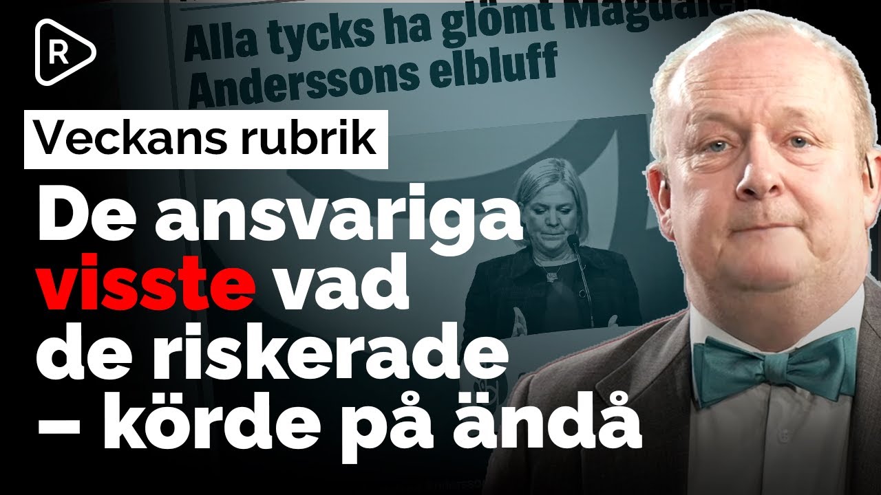 Har alla glömt Magdalena Anderssons ellöfte? | Tidningskrönikan - YouTube