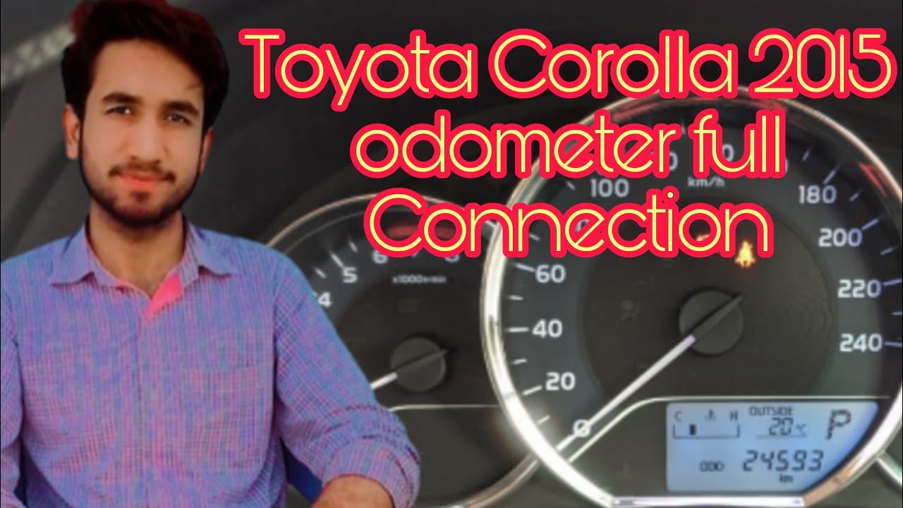 Toyota Corolla XLI 2015 odometer full wiring connection discus - YouTube