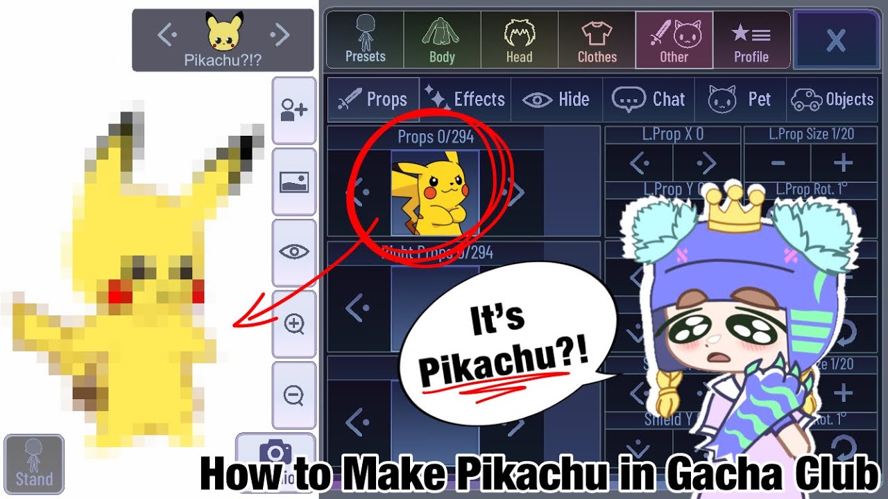 How to make Pikachu in Gacha club! || Gacha Club Hack - YouTube