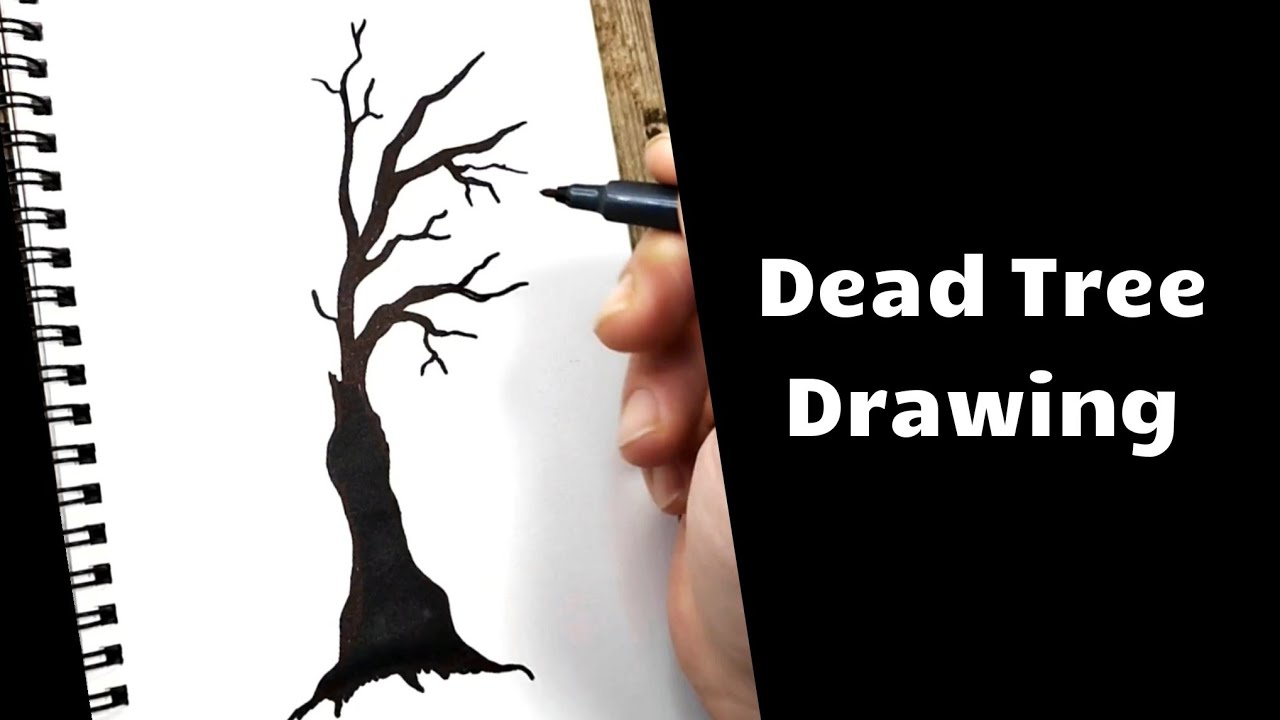 How to Draw Dead Tree Easy Simple Tutorial Art Illustration Idea part ...
