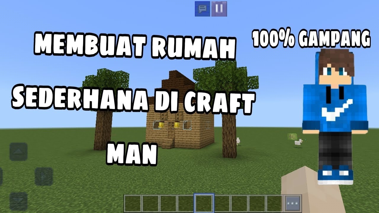 membuat rumah sederhana di craft man!!! dijamin 100% gampang - YouTube